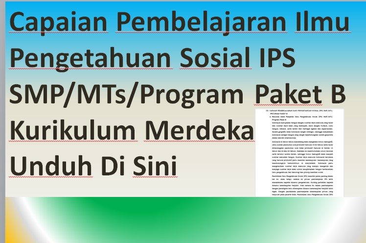 capaian pembelajaran Ilmu Pengetahuan Sosial IPS SMP