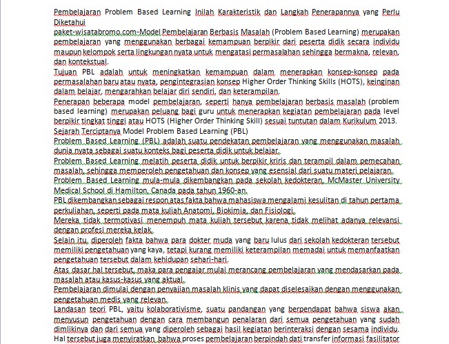 pembelajaran Problem Based Learning