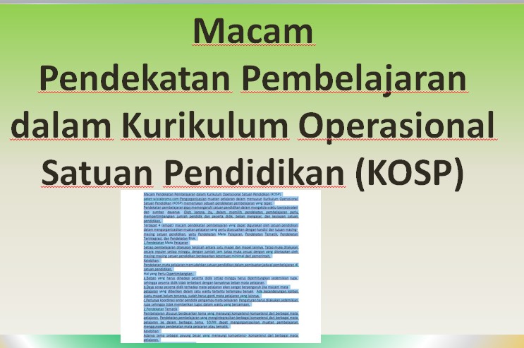Macam Pendekatan Pembelajaran